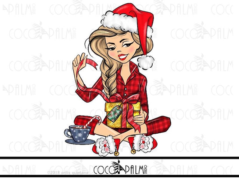 CHRISTMAS FASHION BUNDLE Gift Wrap Clipart, Fashion Clipart, Digi Stamp ...