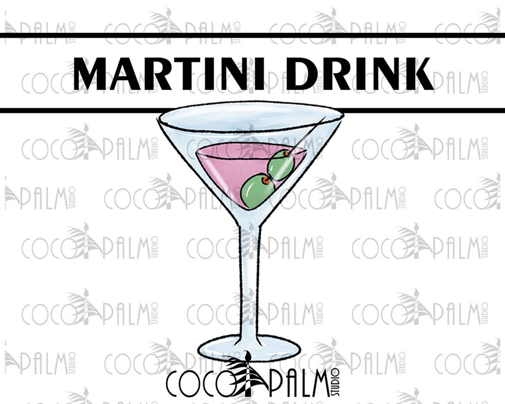 DRINK CLIPART SET Cocktail Clip Art Set Mojitomargarita - Etsy
