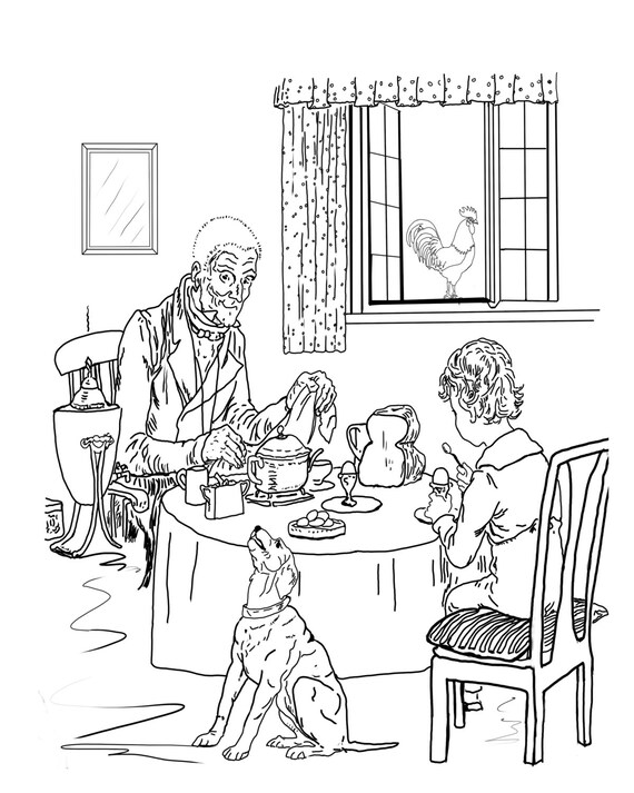 Eating Breakfast Coloring Pages