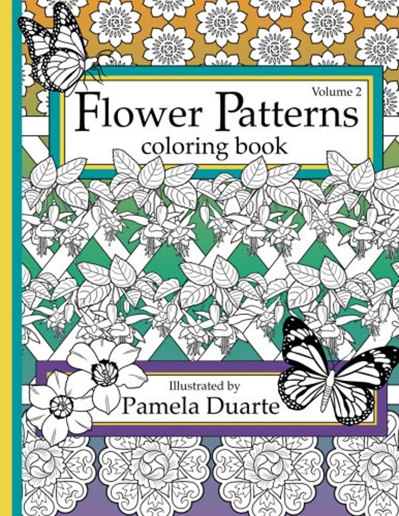Flower Patterns Volume 2 Coloring Book - Etsy