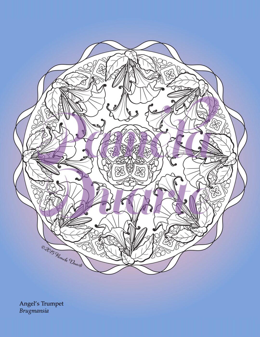 Angel's Trumpet Mandala - Etsy