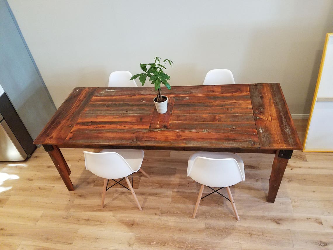 Farmhouse table farm table long farmhouse table Rustic Barn | Etsy