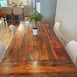 Farmhouse table farm table long farmhouse table Rustic Barn | Etsy