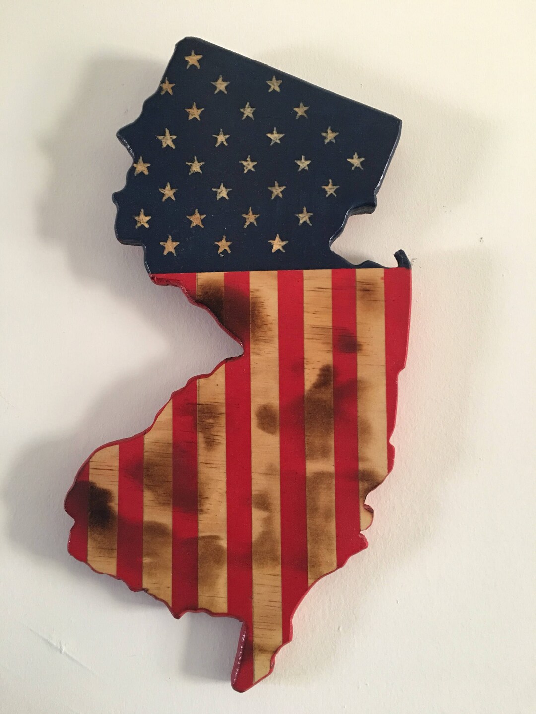 State Cut Out American Rustic Flag - Etsy