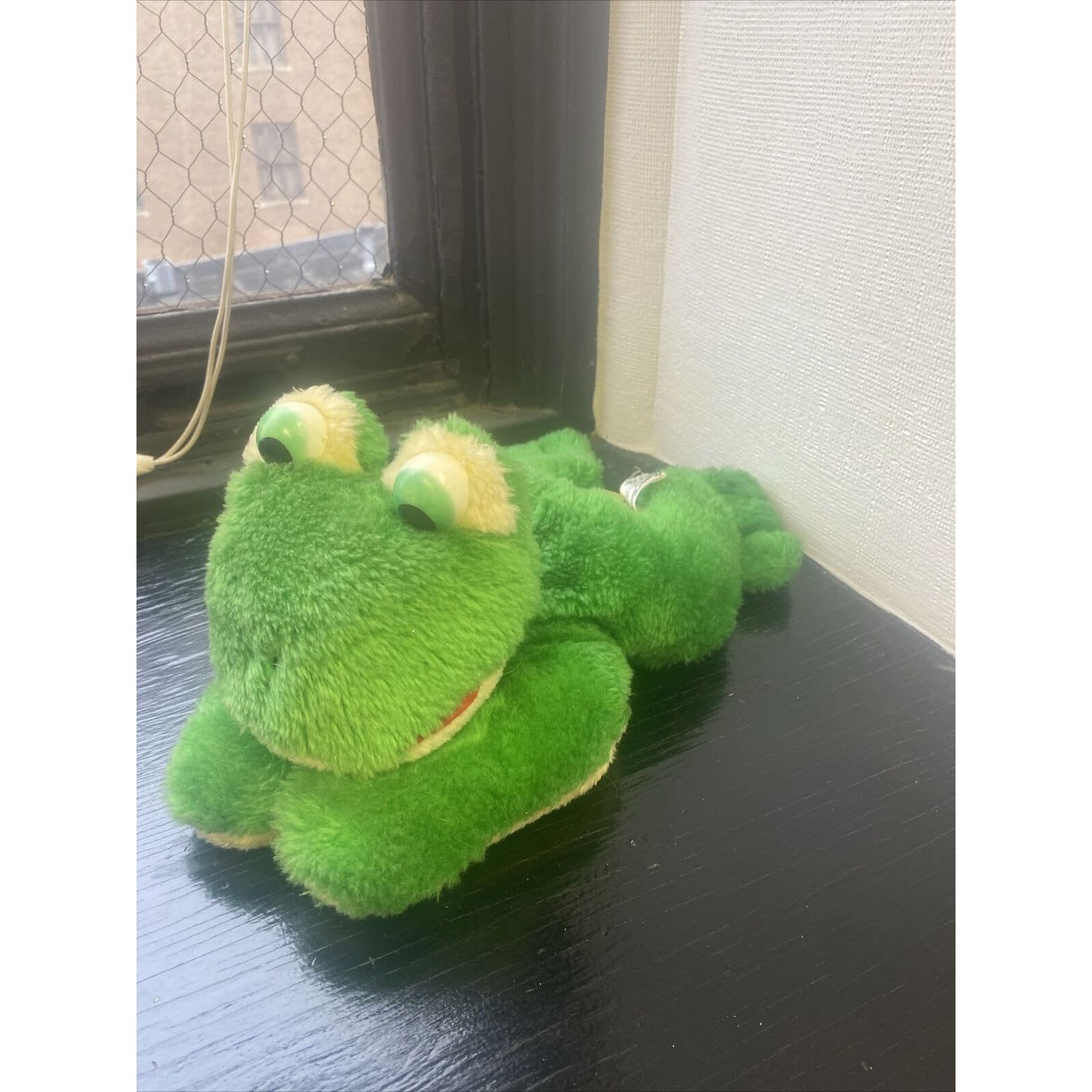 Vintage Treasure Masters Snuggle Ups Croaking Frog Green Plush Nut ...