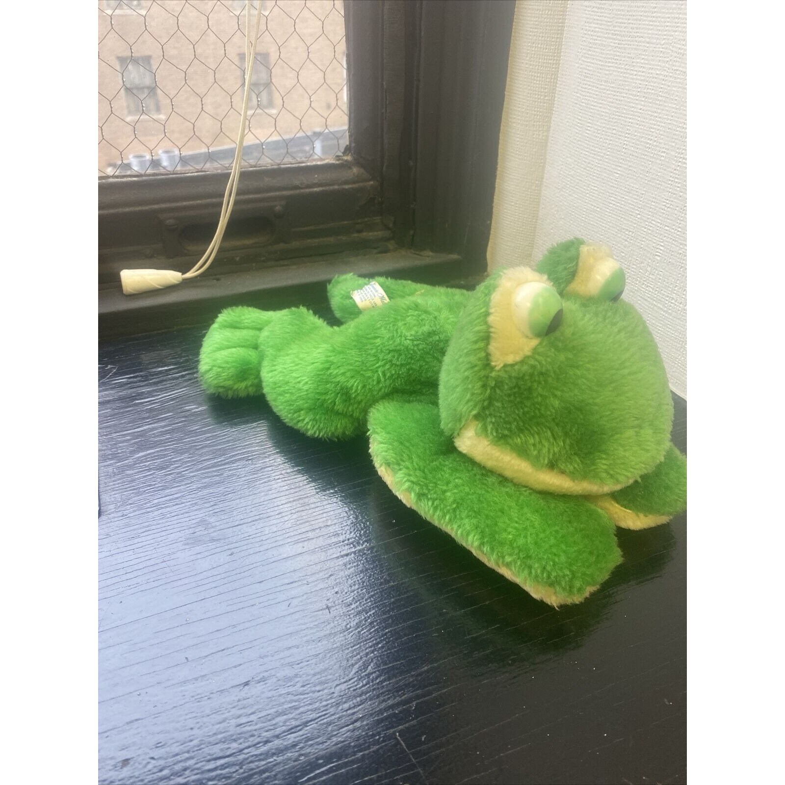 Vintage Treasure Masters Snuggle Ups Croaking Frog Green Plush Nut ...
