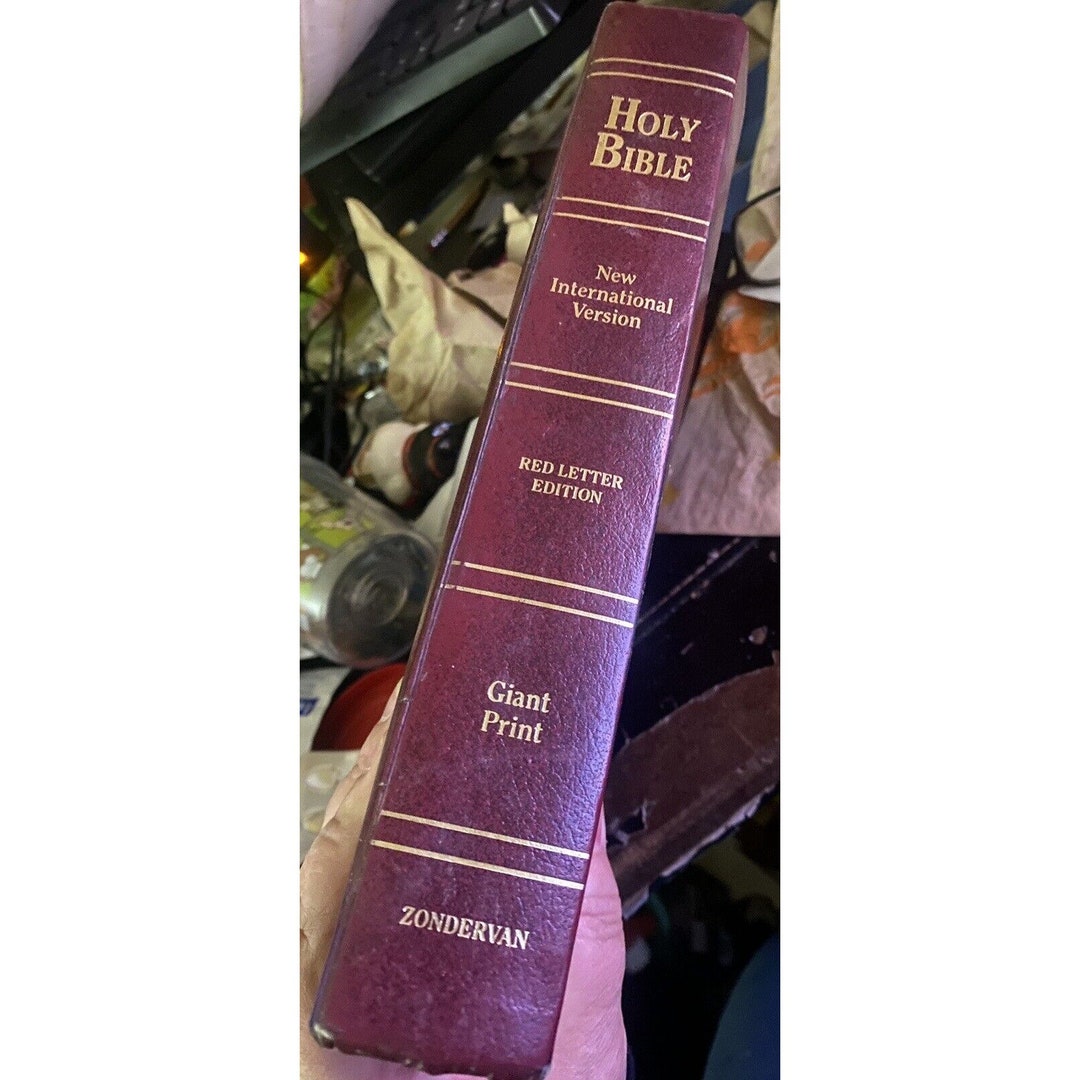 NIV Holy Bible Giant Print Reference E Zondervan 0310924596 - Etsy