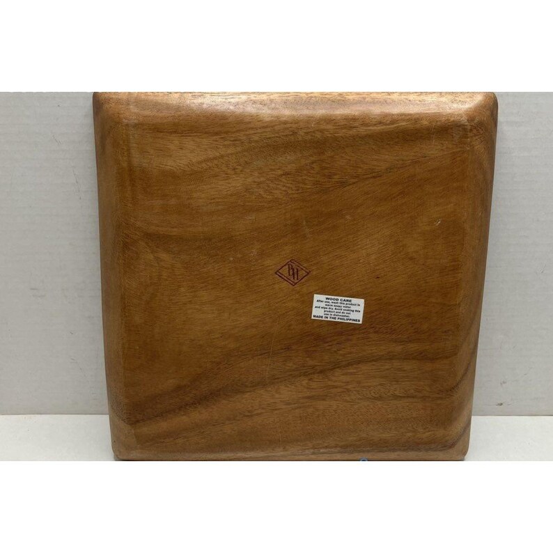 Monkey Pod Wooden Square Plate Tray Philippines 11.75" MCM - Etsy