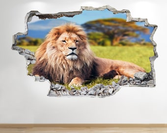 Lion wall decal | Etsy