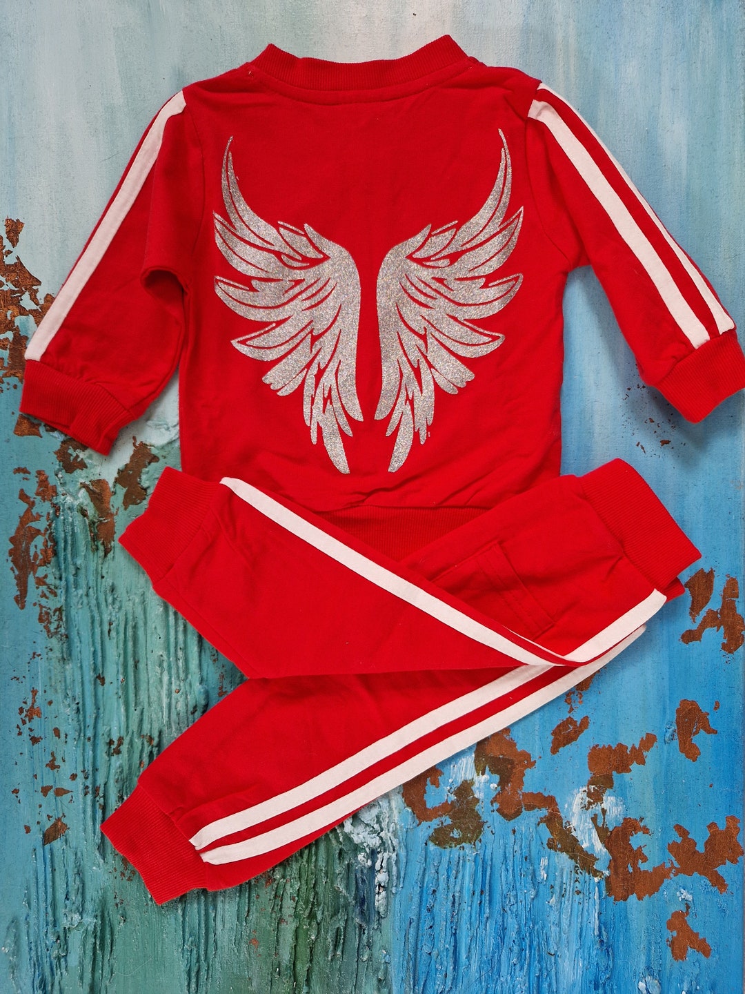 Personalized Baby Tracksuit: Angel Wings 2-piece Outfit - Etsy