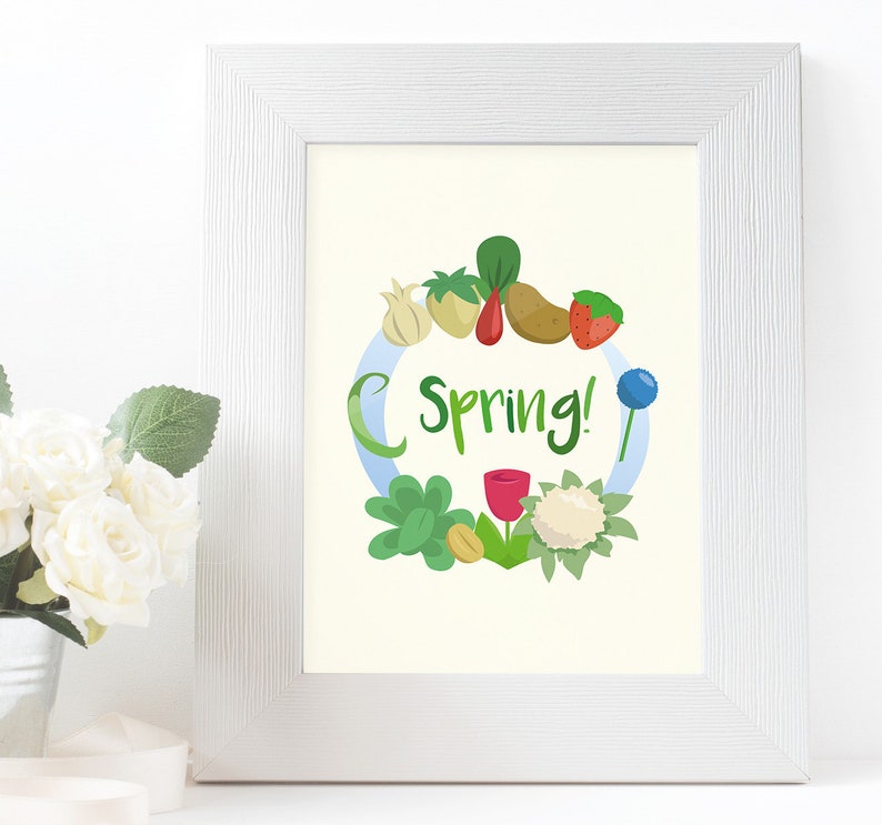 Stardew Valley Spring Crops Printable Poster Instant Download - Etsy