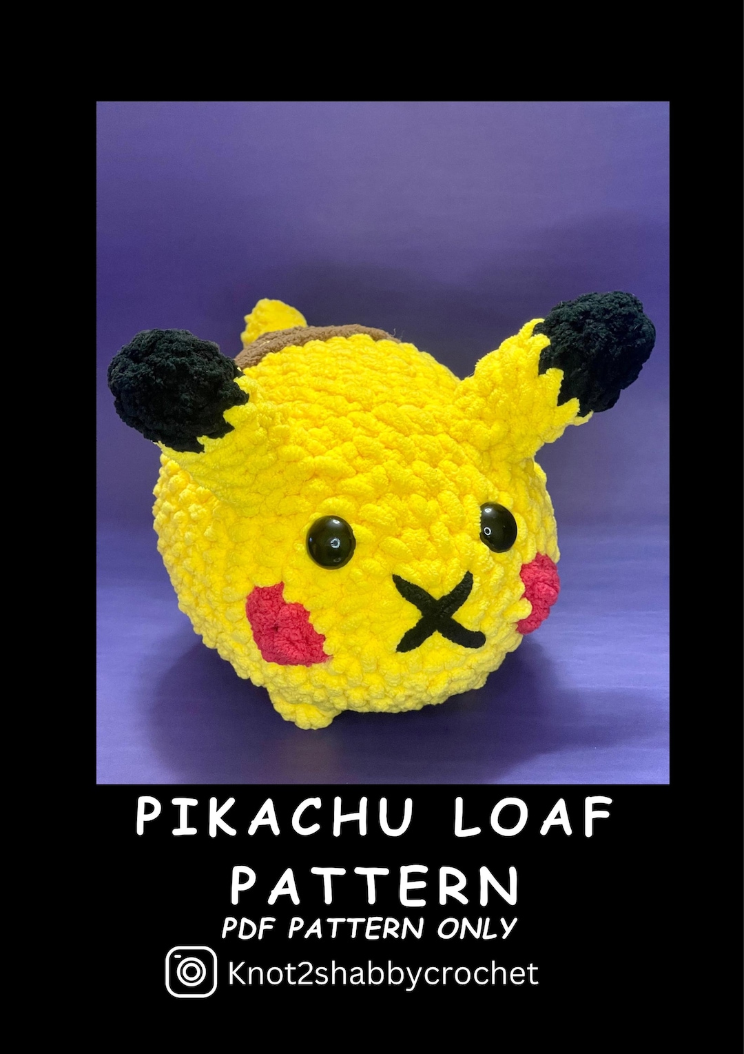 Pikachu Loaf Crochet Pattern Pokemon Amigurumi Plushie Cute - Etsy