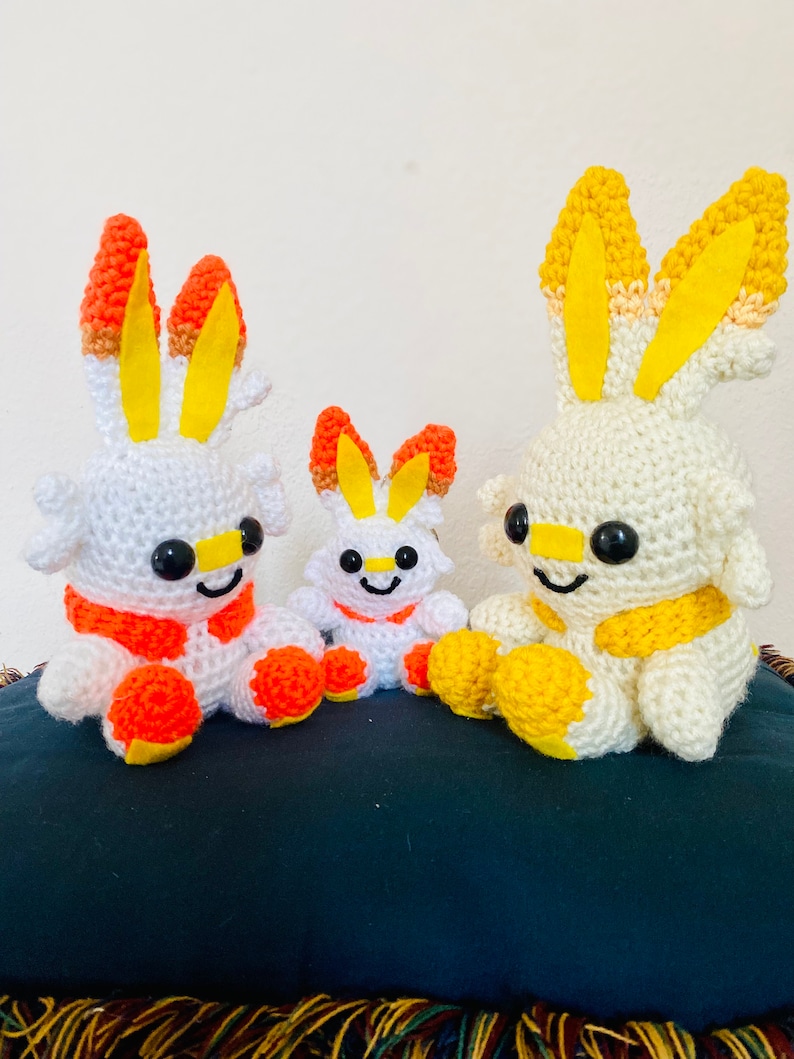 Scorbunny Pokemon Crochet Amigurumi New Fire Starter Pokemon - Etsy