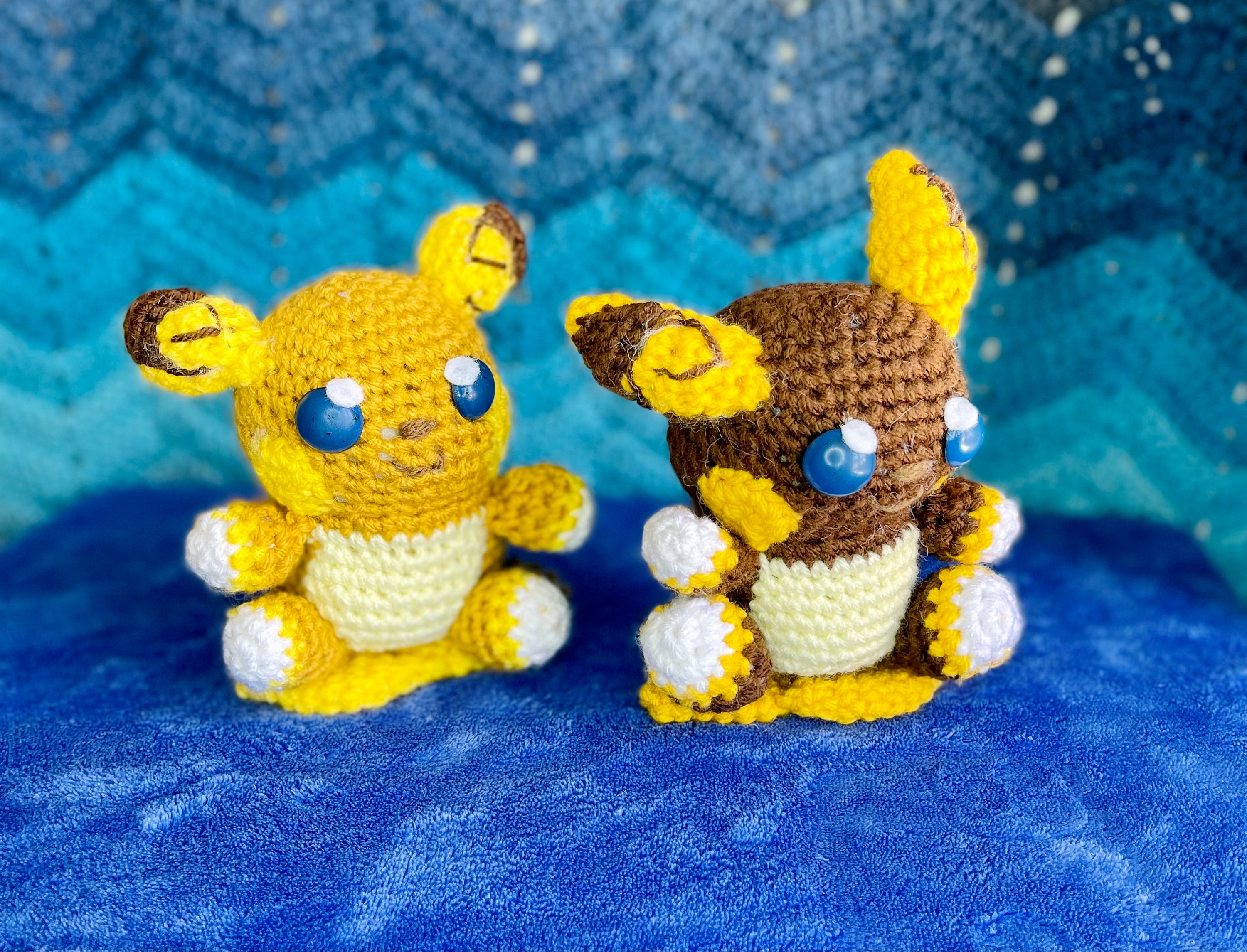Alolan Raichu Pokemon Crochet Amigurumi Pokemon - Etsy Australia