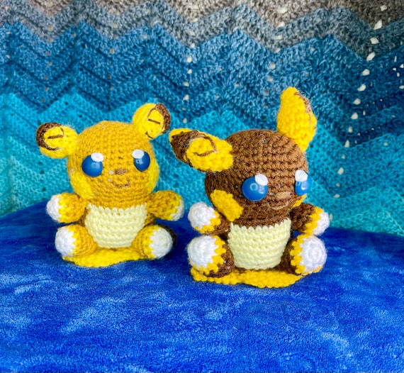 Alolan Raichu Pokemon Crochet Amigurumi Pokemon - Etsy Australia