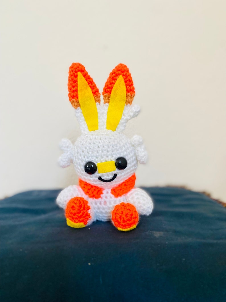 Scorbunny Pokemon Crochet Amigurumi New Fire Starter Pokemon - Etsy
