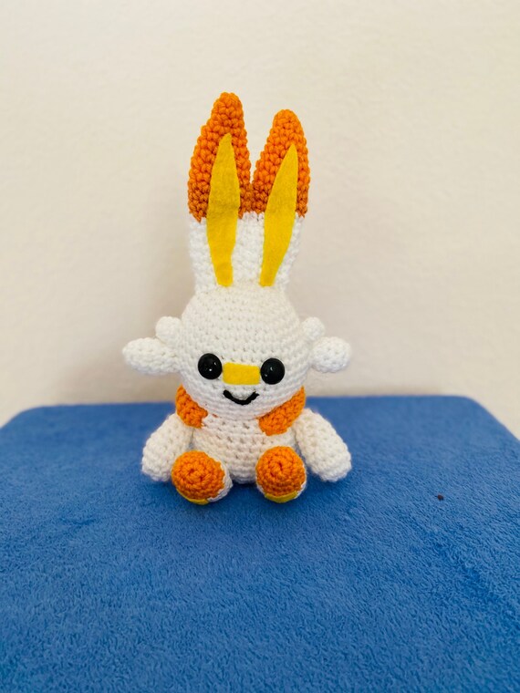 Scorbunny Pokemon Crochet Amigurumi New Fire Starter Pokemon | Etsy