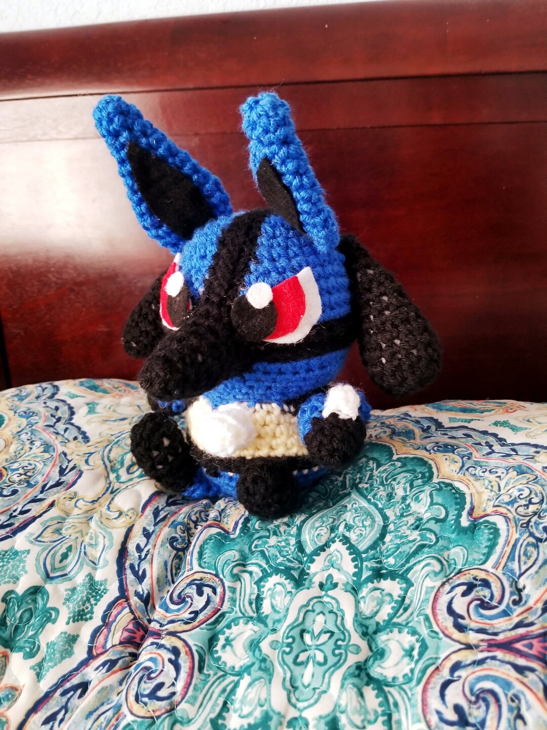 Lucario Pokemon Crochet Amigurumi Plushie Handmade - Etsy