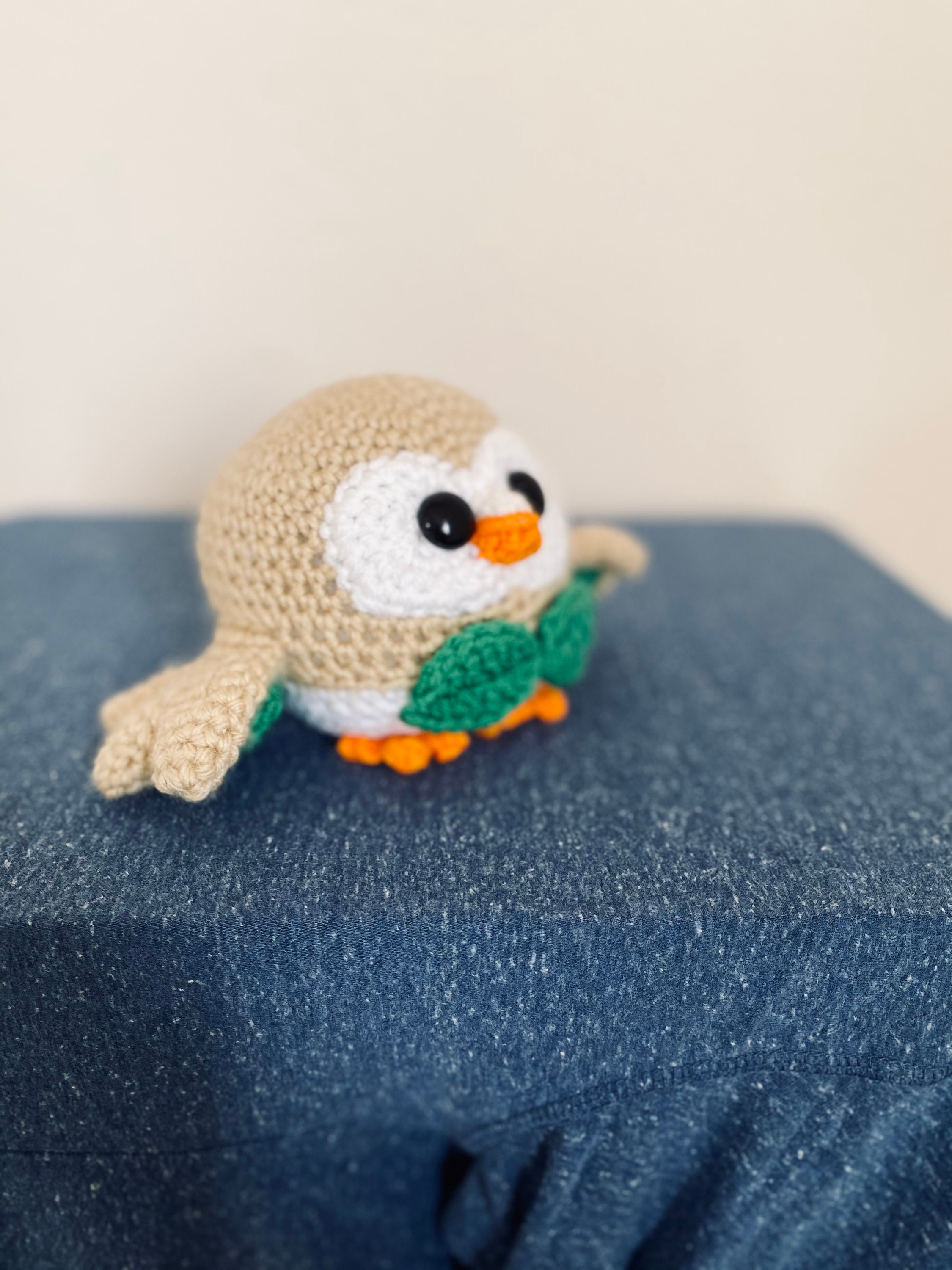 Rowlet Grass Starter Pokemon Crochet Plushy Amigurumi - Etsy