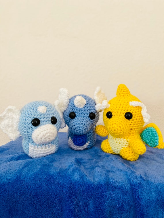 Pokemon Crochet Set Dratinidragonair and Drangonite Crochet - Etsy