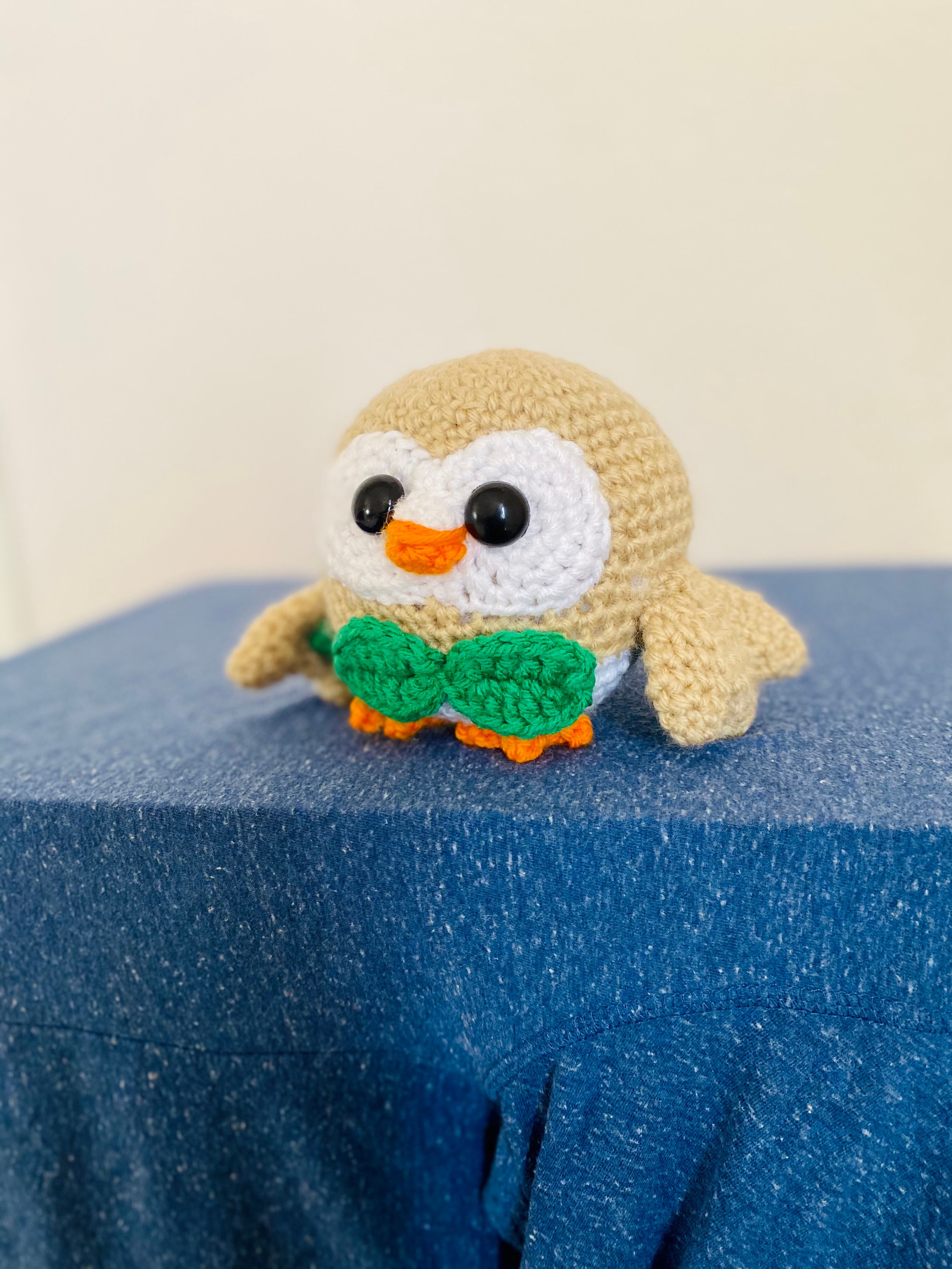 Rowlet Grass Starter Pokemon Crochet Plushy Amigurumi - Etsy