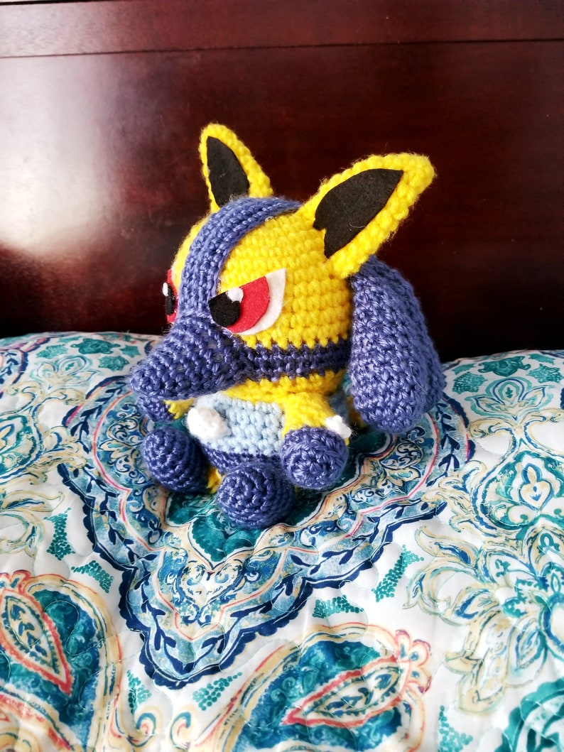 Lucario Pokemon Crochet Amigurumi Plushie Handmade - Etsy Hong Kong