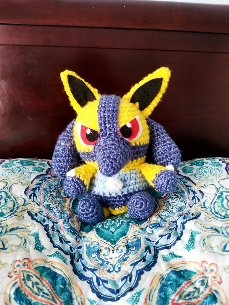 Lucario Pokemon Crochet Amigurumi Plushie Handmade | Etsy
