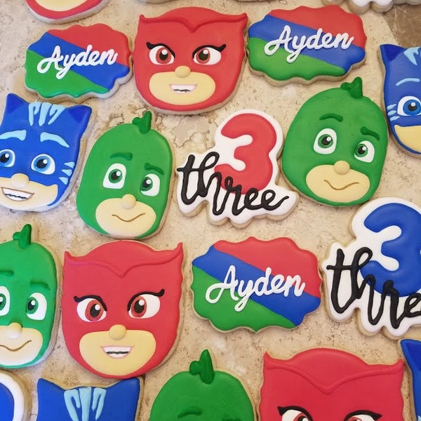 Pj Mask Cookies - Etsy