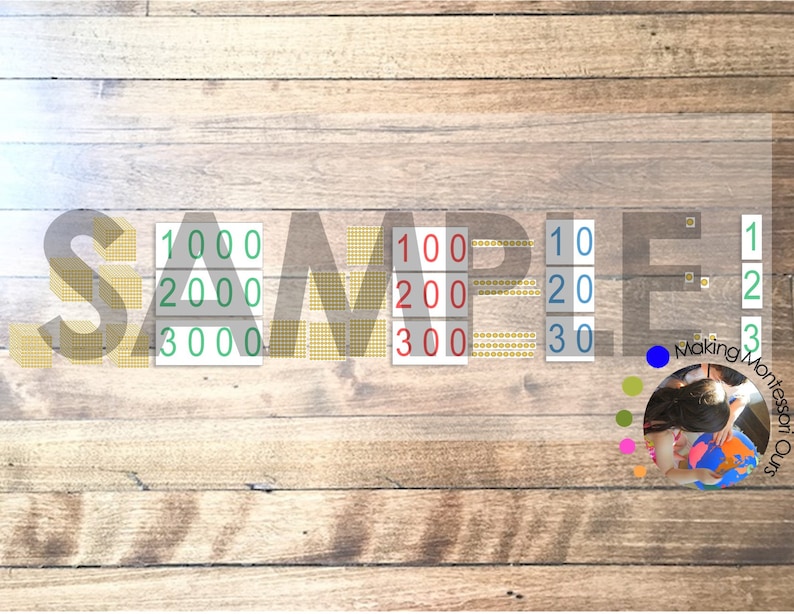 Montessori 45 Layout PDF/ Early Math/ Montessori Place Value - Etsy