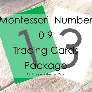 Montessori Sandpaper Number Tracing Cards PDF | Etsy