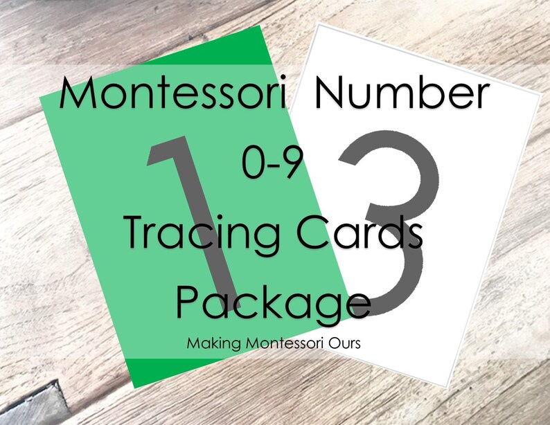 Montessori Sandpaper Number Tracing Cards PDF - Etsy