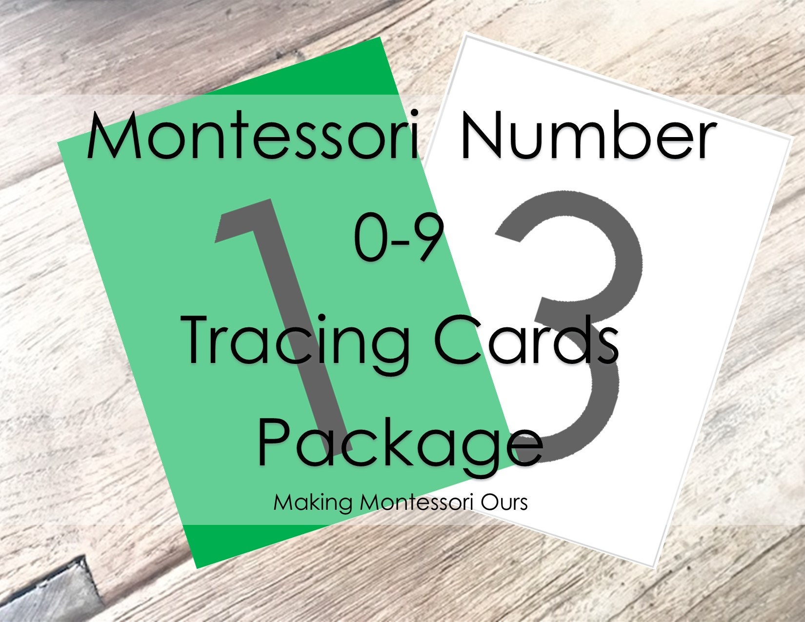 Montessori Sandpaper Number Tracing Cards PDF - Etsy