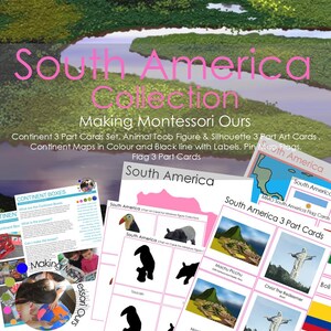 Montessori SOUTH AMERICA Continent Collection - Etsy