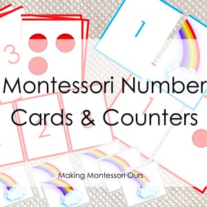 Montessori Number Cards and Counters Set PDF - Etsy