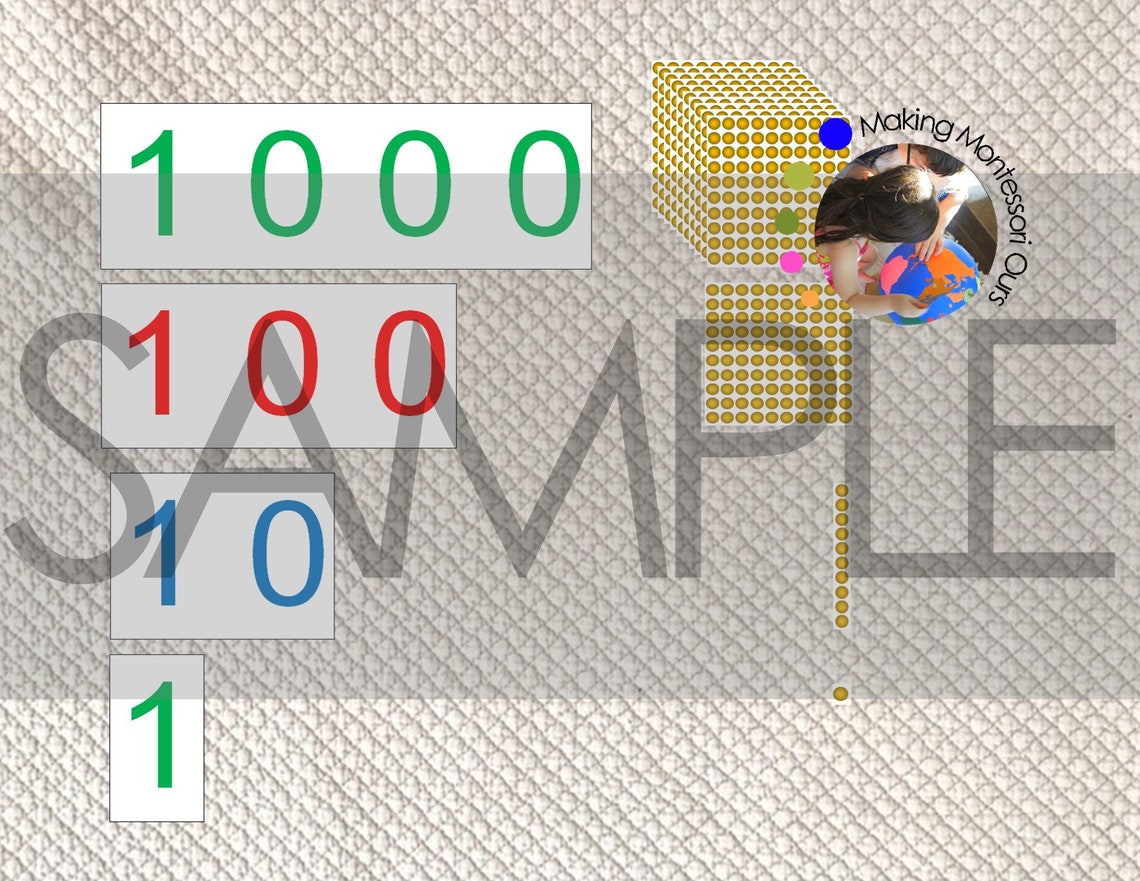 Montessori 45 Layout PDF/ Early Math/ Montessori Place Value - Etsy