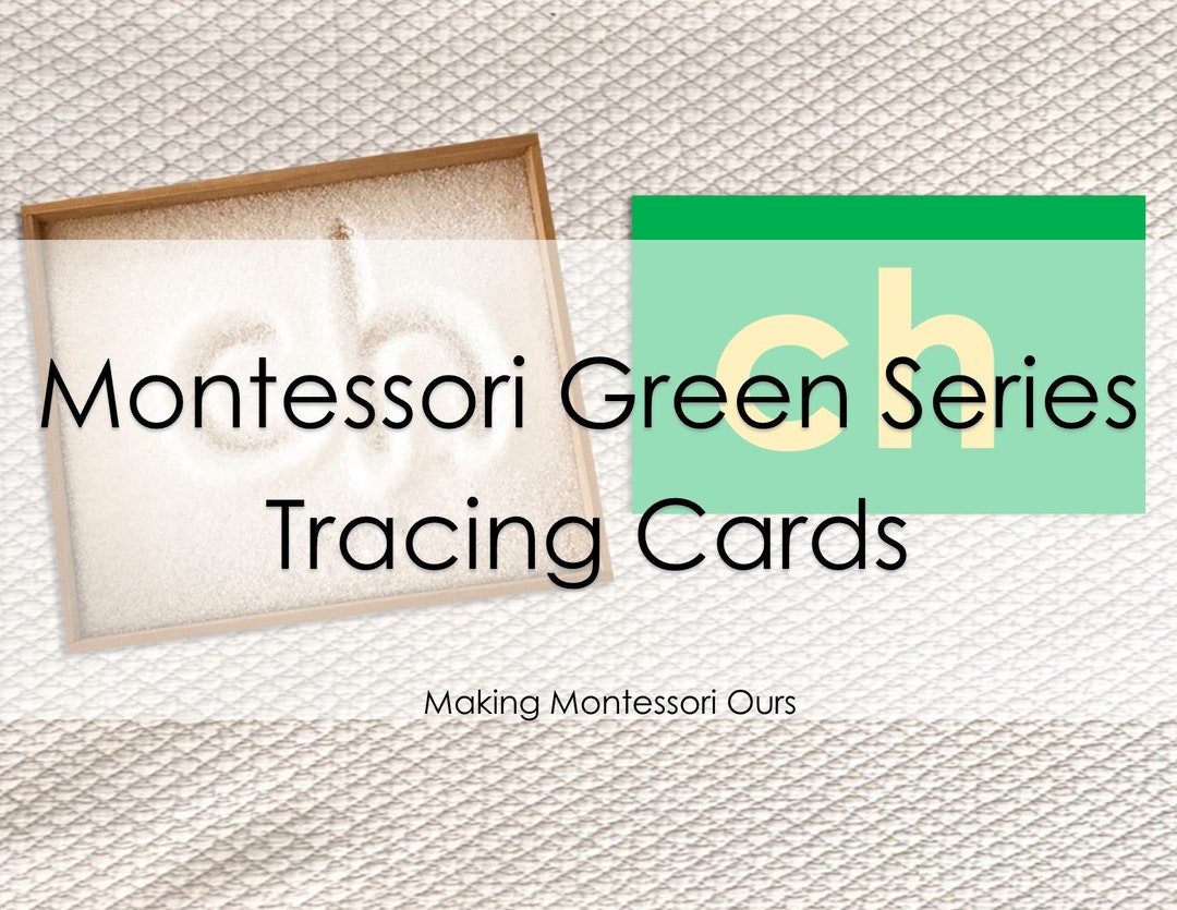 Montessori Phonogram Green Series Letter Tracing Card Set PDF - Etsy
