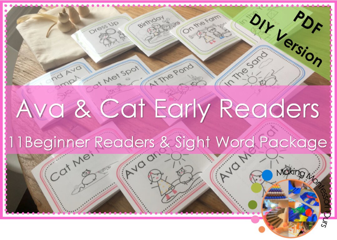 Ava & Cat Set of 11 Beginner Readers and Sight Word Package - Etsy Canada