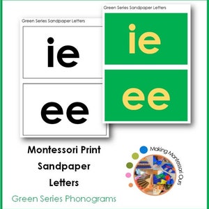 Montessori Phonogram Green Series Letter Tracing Card Set PDF - Etsy Canada