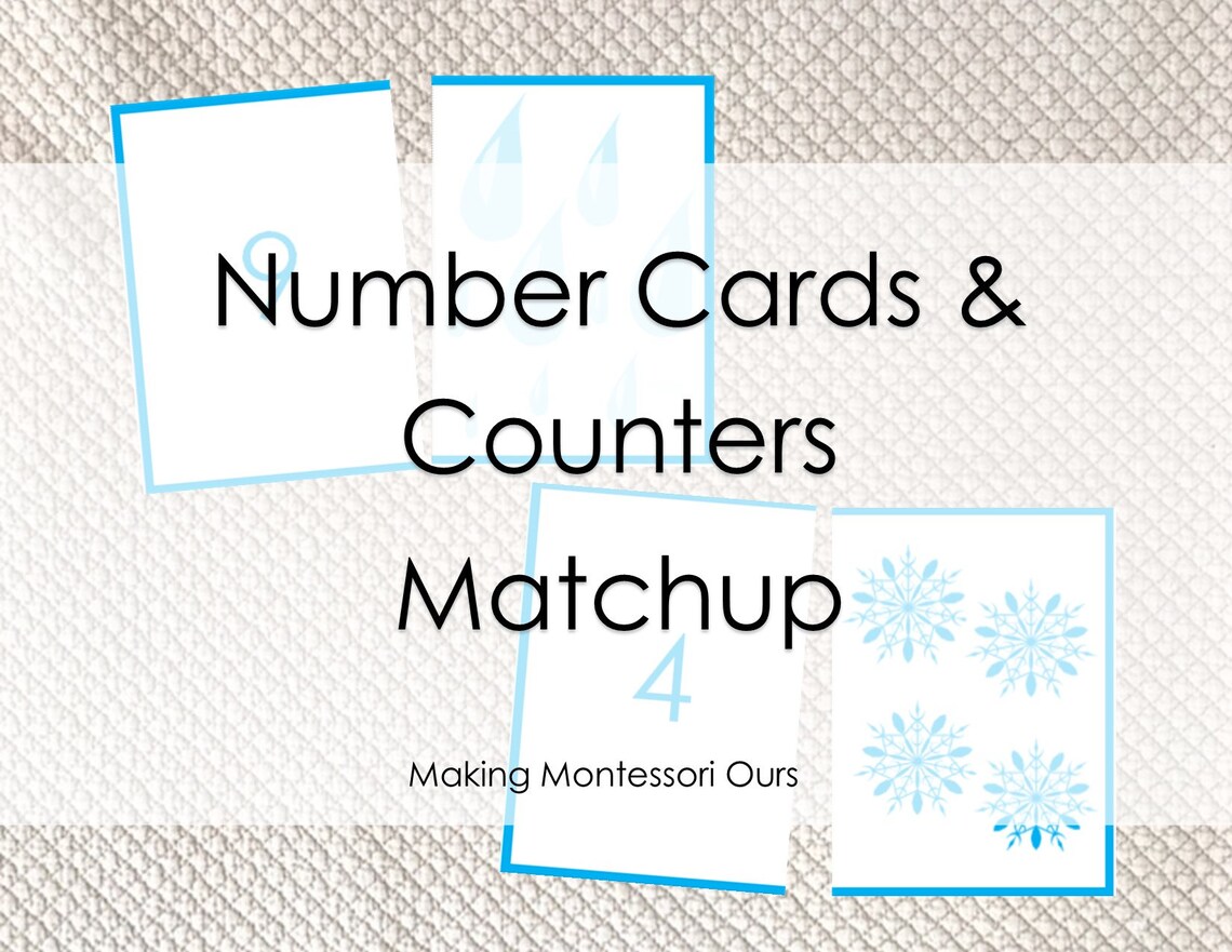 Montessori Number Cards and Counters Set PDF - Etsy Canada