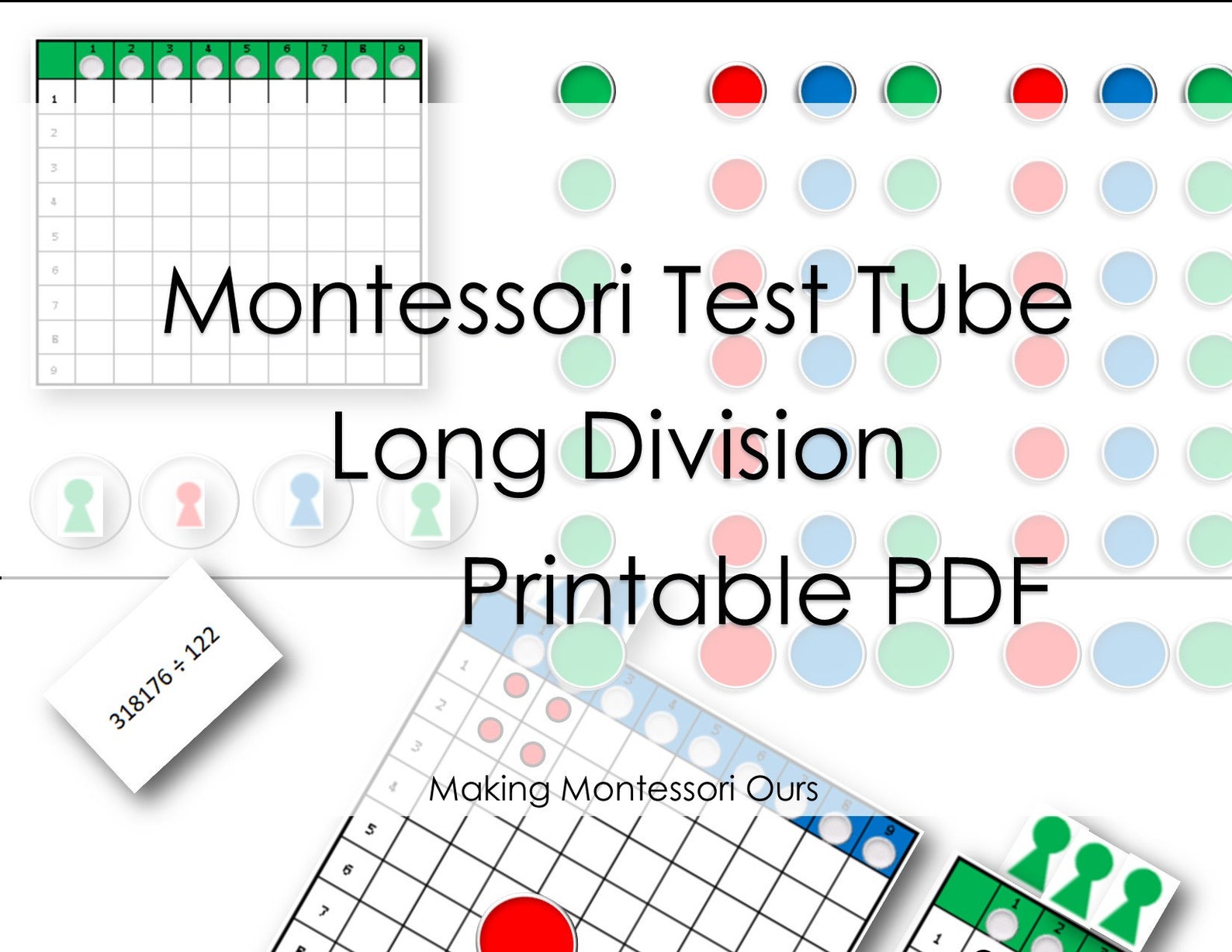 Montessori Test Tube Division Package, Long Division PDF , Test Tube ...