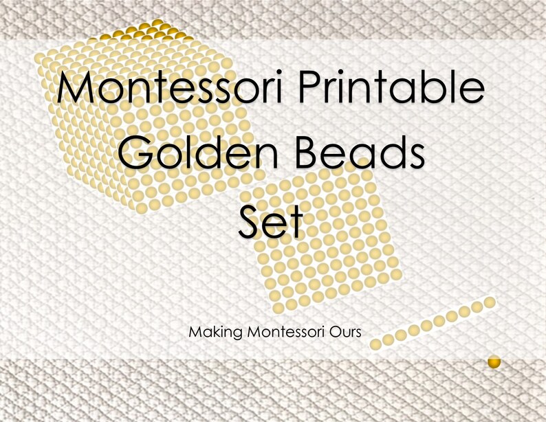 Montessori Golden Beads Printable, Early Math Materials (PDF) - Etsy