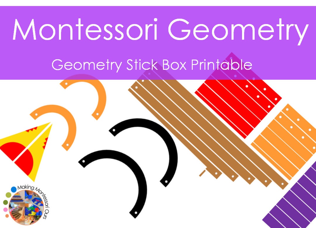 Montessori Geometry Sticks Material PDF, Geometry Teaching Activity PDF ...