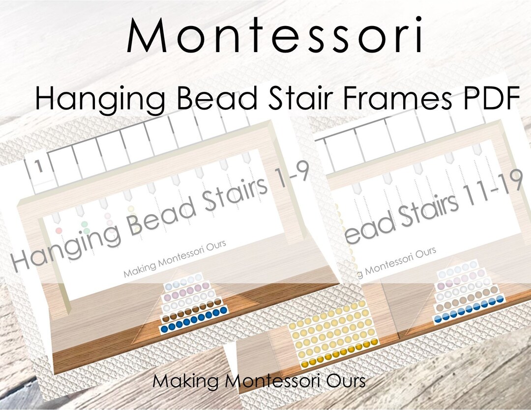 Montessori Hanging Bead Stair Frames & Beads, Printable PDF - Etsy