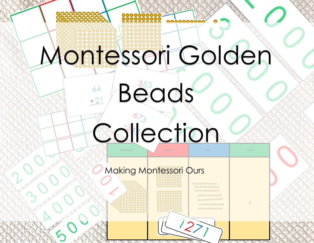 Montessori Golden Beads and Materials Printable PDF Package, Early Math ...