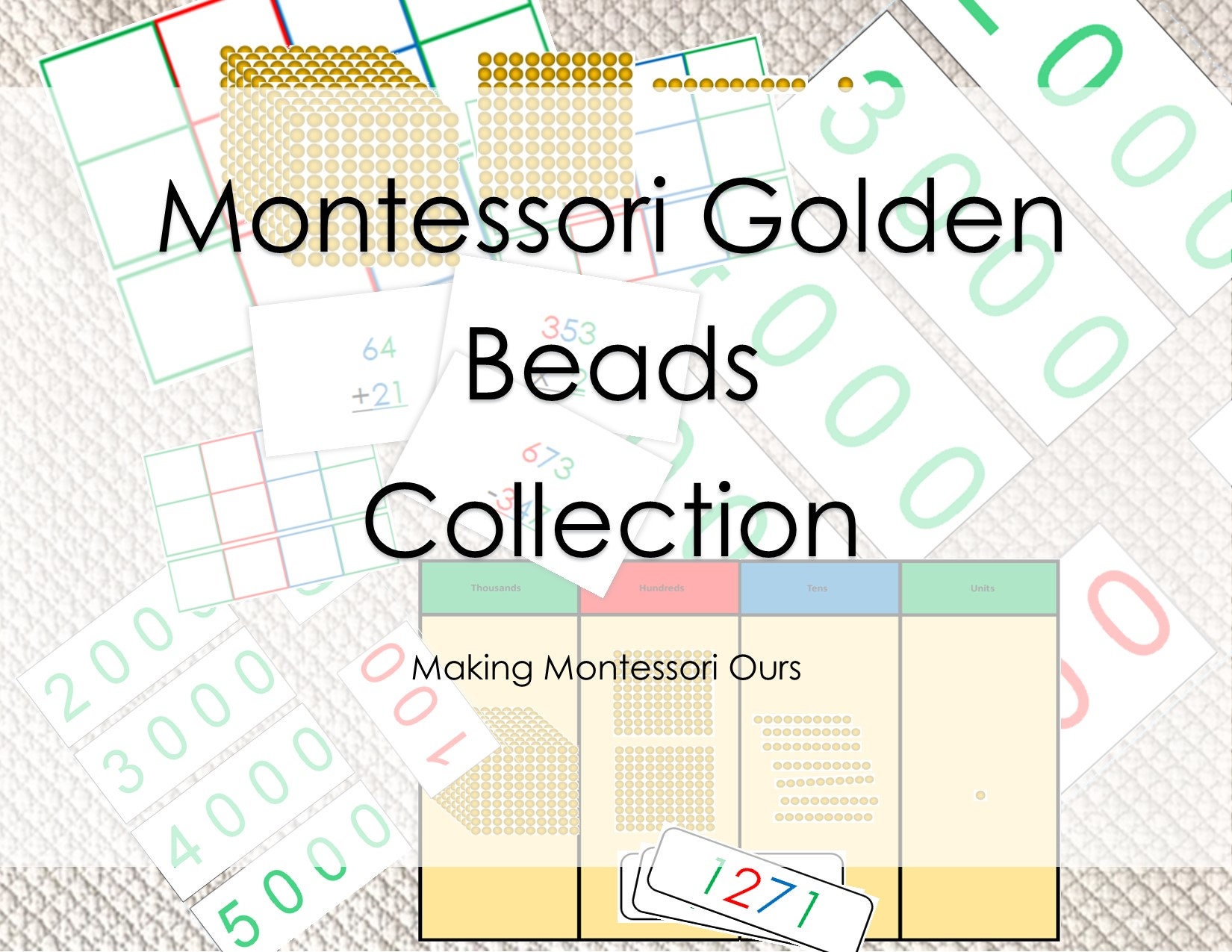 Montessori Golden Beads and Materials Printable PDF Package - Etsy Canada