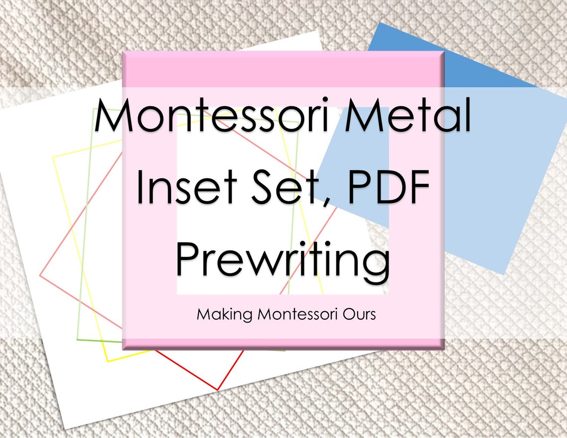 Montessori Writing Practice Metal Insets Set PDF - Etsy Canada