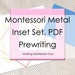 Montessori Writing Practice Metal Insets Set PDF - Etsy Canada