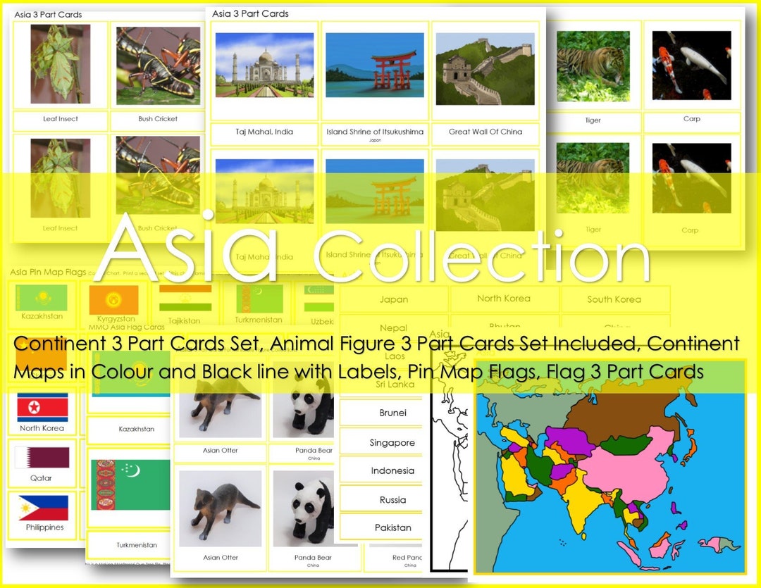 Montessori ASIA Continent Learning Package PDF - Etsy