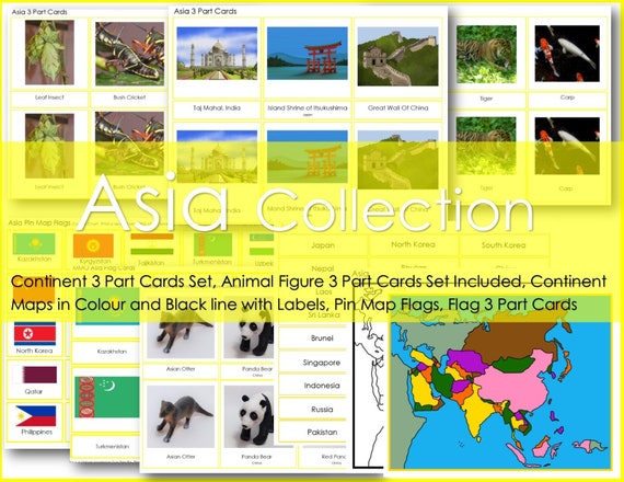 Montessori ASIA Continent Learning Package PDF | Etsy