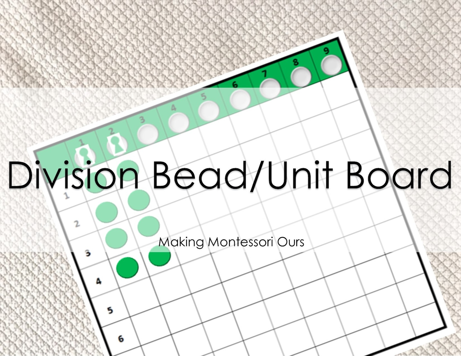 Montessori, Division Fact Memorization Materials PDF - Etsy